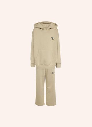 adidas Originals Adidas Originals Oversized Hoodie Open Hem Pants Set beige