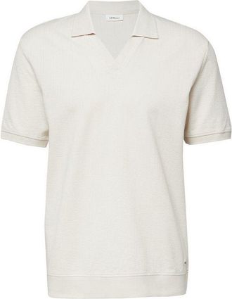 s.Oliver Kurzarmshirt Polo-Shirt Polo-Shirt aus strukturiertem Baumwolljersey
