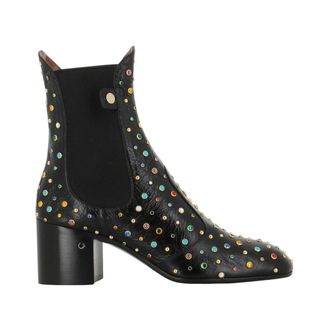 Laurence Dacade Femme, Chaussures, Noir, Taille: 39 EU Bottines noires en cuir avec clous