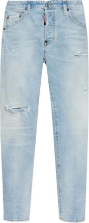 Dsquared2 Homme, Jeans, Bleu, Taille: 2XL Jean slim d&eacute;lav&eacute; et us&eacute;