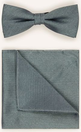 Monti Monti Set: Fliege Mit Einstecktuch Aus Seide gruen