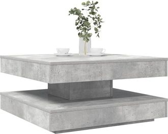 vidaXL vidaXL Couchtisch 360-Grad Drehbar Betongrau 70x70x34,5 cm