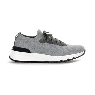 Brunello Cucinelli Sneaker aus Jersey - - Shoes - Herren - Grau - 45 EU