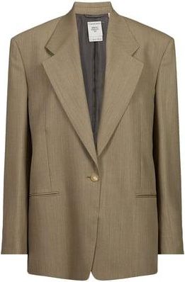 Calvin Klein Blazer droit en laine m&eacute;lang&eacute;e