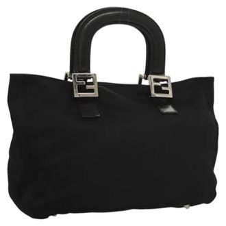 Fendi Pre-owned Nylon sacs-main - Femme - Pre-owned - Noir - Taille: ONE Size