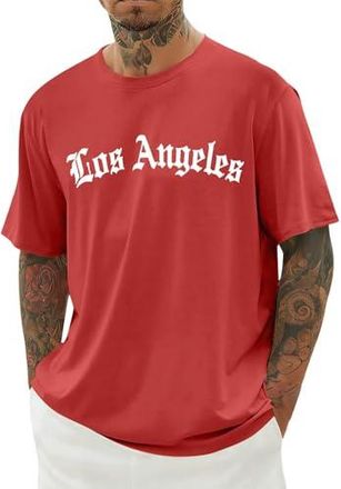 Generic T-shirts &agrave; col rond &agrave; manches courtes pour homme - L&eacute;ger - Pour les loisirs - Confortable et respirant - Extensible - Disponible dans de nombreuses co