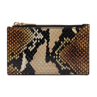 Alexander McQueen Schlangenmuster Kartenhalter Geldb&ouml;rsen - - Accessories - Damen - Braun - ONE SIZE