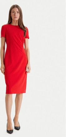 Calvin Klein Coctailkleid LV044E048G Rot Slim Fit