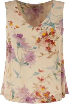 Herno Top mit Blumenprint - - Tops - Damen - Mehrfarbig - S