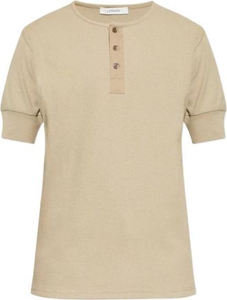 Christophe Lemaire Homme, Tops, Beige, Taille: L Rib Henley Top