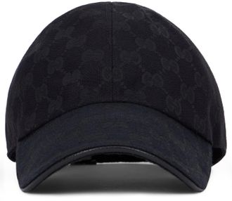 Gucci Womens Cap With Adjustable Brim, Black Cotton Hat