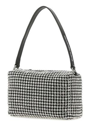 Alexander Wang Rhinestone-Studded Shoulder Bag - Silver