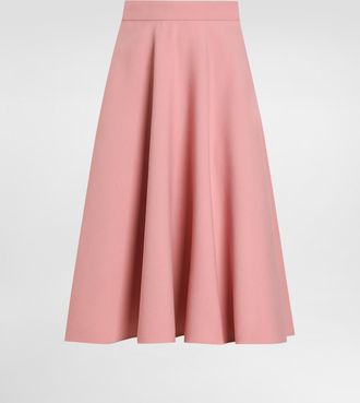 Dolce & Gabbana Longuette-tellerrock Aus Wollstoff - Frau Röcke Rosa 36