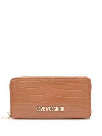Love Moschino portefeuille à effet peau de crocodile - Marron