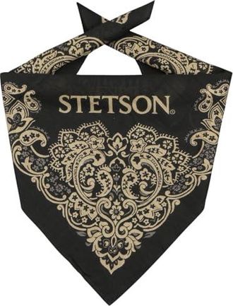 Stetson Bandana Paisley Femme/Homme - Foulard Bandeau Automne Printemps Hiver &Eacute;t&eacute; Printemps-&eacute;t&eacute; - Taille Unique Noir