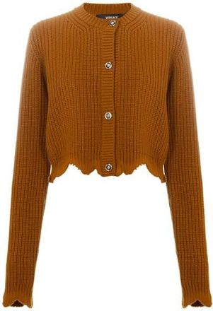 Versace Gilet grunge en laine