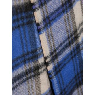 Ader Error Wool Check Scarf - Blue