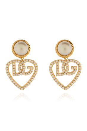 Dolce & Gabbana Clip-on Earrings With Pendants, Womens, Gold