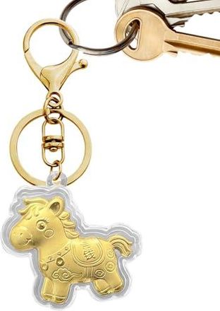 Generico Porte-cl&eacute;s cheval pour femmes, breloque de t&eacute;l&eacute;phone symbole de richesse | Porte-cl&eacute;s du Nouvel An chinois, pour le Nouvel An, adulte, enfant, famille