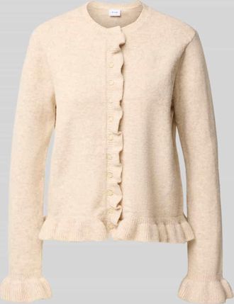 Vila Regular Fit Cardigan mit Rundhalsausschnitt Modell Jacia