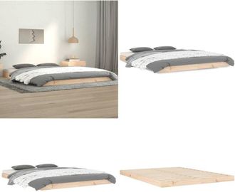 vidaXL Vidaxl - Cadre de lit sans matelas 140x190 cm bois de pin massif - Cadre De Lit - Lit Double - Bois De Pin - Meuble De Chambre - Literie - Home &