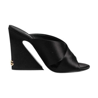 Dolce & Gabbana Barocke High Heel Satin Sandalen - - Shoes - Damen - Schwarzk - 35 EU