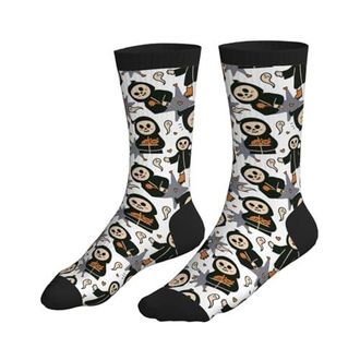 Generic Faucheuse Mignonne DHalloween 14 Chaussette Homme &Eacute;vacuant LHumidit&eacute; Chaussettes Femme Unisex Chaussettes Drole Pour Travail Quotidien Homme 40Cm