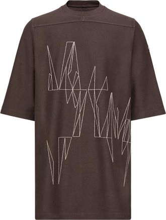 Rick Owens Moncler Jumbo Cotton T-shirt, Unisex, Brown, Size: Xxs