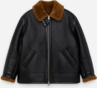 Arket Shearling-Jacke -Schwarz