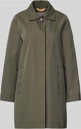 Christian Berg Mantel mit verdeckter Knopfleiste und Eingrifftaschen