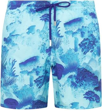 Vilebrequin Schnelltrocknende Badeshorts mit Korallenmotiven in