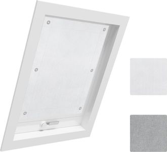 Woltu Thermo Dachfenster Rollo ohne Bohren Sonnenschutz Verdunkelungsrollo mit Saugn&auml;pfen, Thermorollo Hitzeschutz f&uuml;r Velux- und Roto-Fenster M04 / 304, We