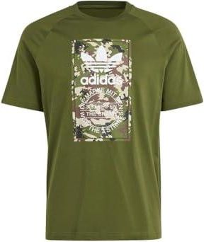 adidas T-shirt pour homme adidas Camo Tongue Vert, vert, XL