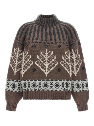 Brunello Cucinelli Rundhalspullover - Braun