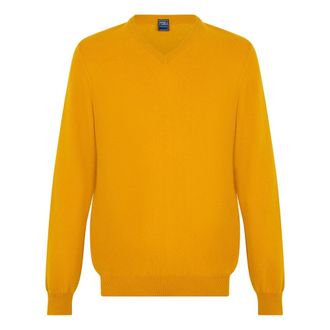 Fedeli V-Ausschnitt Pullover - - Knitwear - Herren - Gelb - 3XL