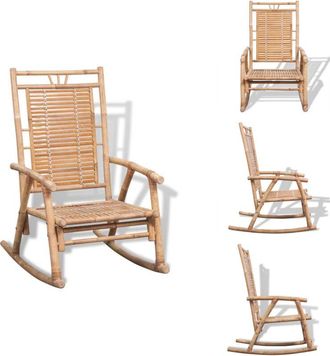 vidaXL Vidaxl - Chaise &agrave; bascule en bambou - Chaise &agrave; Bascule - Chaise Relax - Mobilier Ext&eacute;rieur - Fauteuil En Bambou - D&eacute;coration Jardin