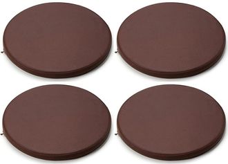 Generic Rundes Stuhlkissen Aus Memory-Schaumstoff Rutschfestes Weiches Rundes Stuhlkissen,1/2/4er Set Sitzkissen/Hockerkissen, Bequemes Bar-Sitzkissen(Brown,3