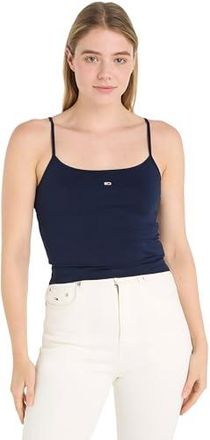 Tommy Jeans Crop Top Femme, Bleu (Dark Night Navy), XL
