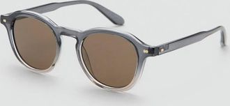 Mango Lunettes de soleil monture semi-transparente noir - Homme - Taille unique - MANGO MAN