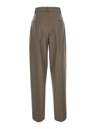 R&oacute;he Womens Trousers Daria Brown Virgin Wool