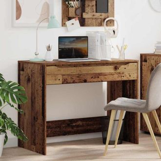 vidaXL vidaXL Bureau Bois ancien 100 x 50 x 78 cm Bois ding&eacute;nierie
