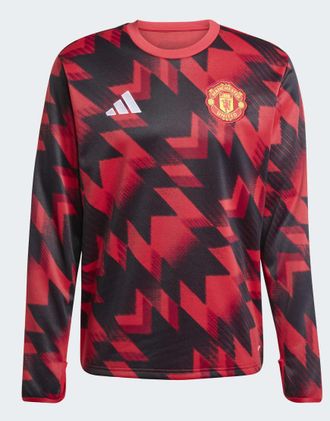 adidas adidas Performance - Manchester United 25/26 - Maillot échauffement davant-match - Rouge MUFC