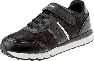 Geox Fille J Fastics Girl B Sneakers, Black, 33 EU