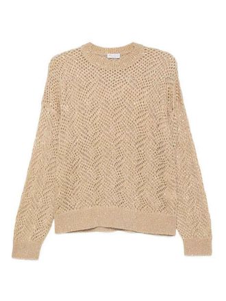Brunello Cucinelli Pull Col Rond - Beige