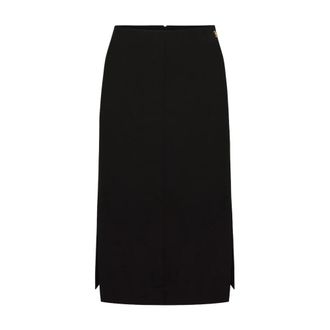 Elisabetta Franchi Midirock aus technischem Gewebe - - Skirts - Damen - Schwarzk - S