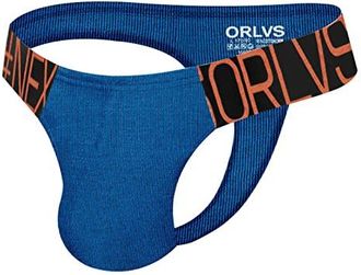 Generic Sous-v&ecirc;tement de sport pour homme, en maille, respirant, confortable, sans ailes, Bosniaque, Jockstrap - Sous-v&ecirc;tements sexy pour homme, bleu, XXL tai