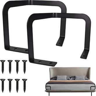 Generic Matratzen Antirutschstreifen - Bettverrutschschutz, 2 St&uuml;ck Matratzenhalter aus Metall mit 8 Schrauben | Starker Matratzenhalter, leicht zu montierend