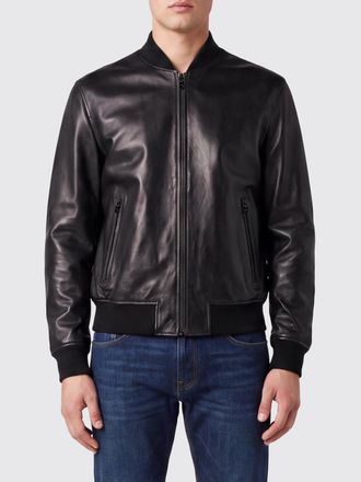 Dolce & Gabbana Blouson aviateur en cuir de veau lisse avec col et fermeture &agrave; glissi&egrave;re