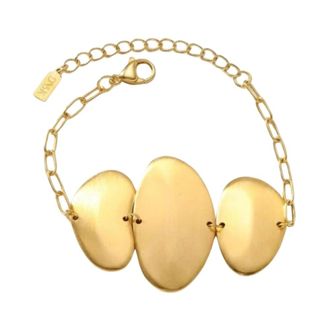 Dansk Copenhagen Klara Waterproof 18K Gold Plated Bracelet - Brushed Stainless Steel - Femme - Accessoires - Jaune - Taille: ONE Size
