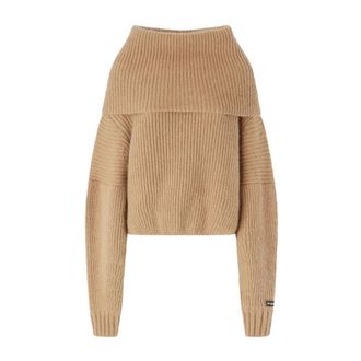 Pinko Gerippter Strick-Rollkragenpullover - - Knitwear - Damen - Beige - M